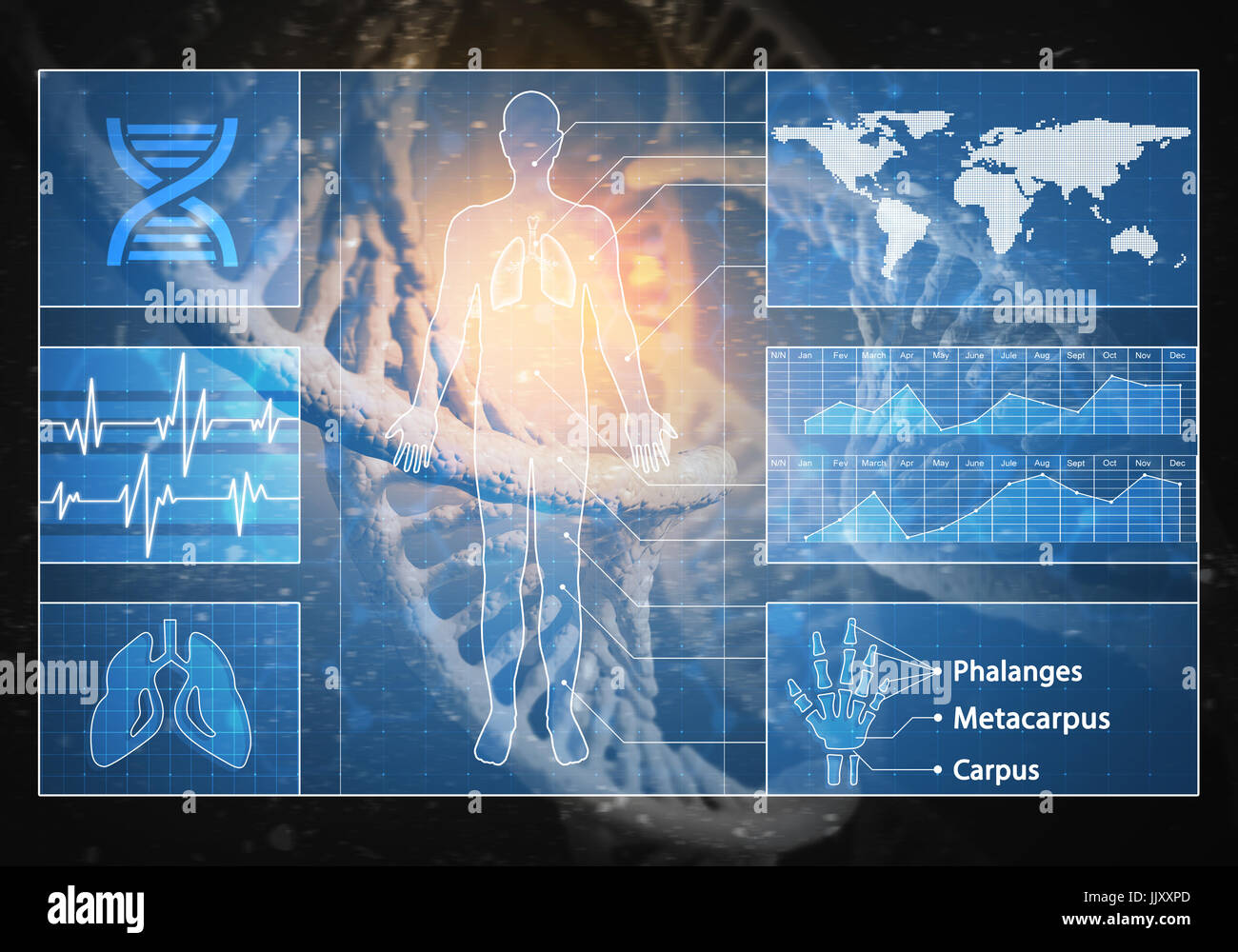 Medicine user interface Stock Photo - Alamy