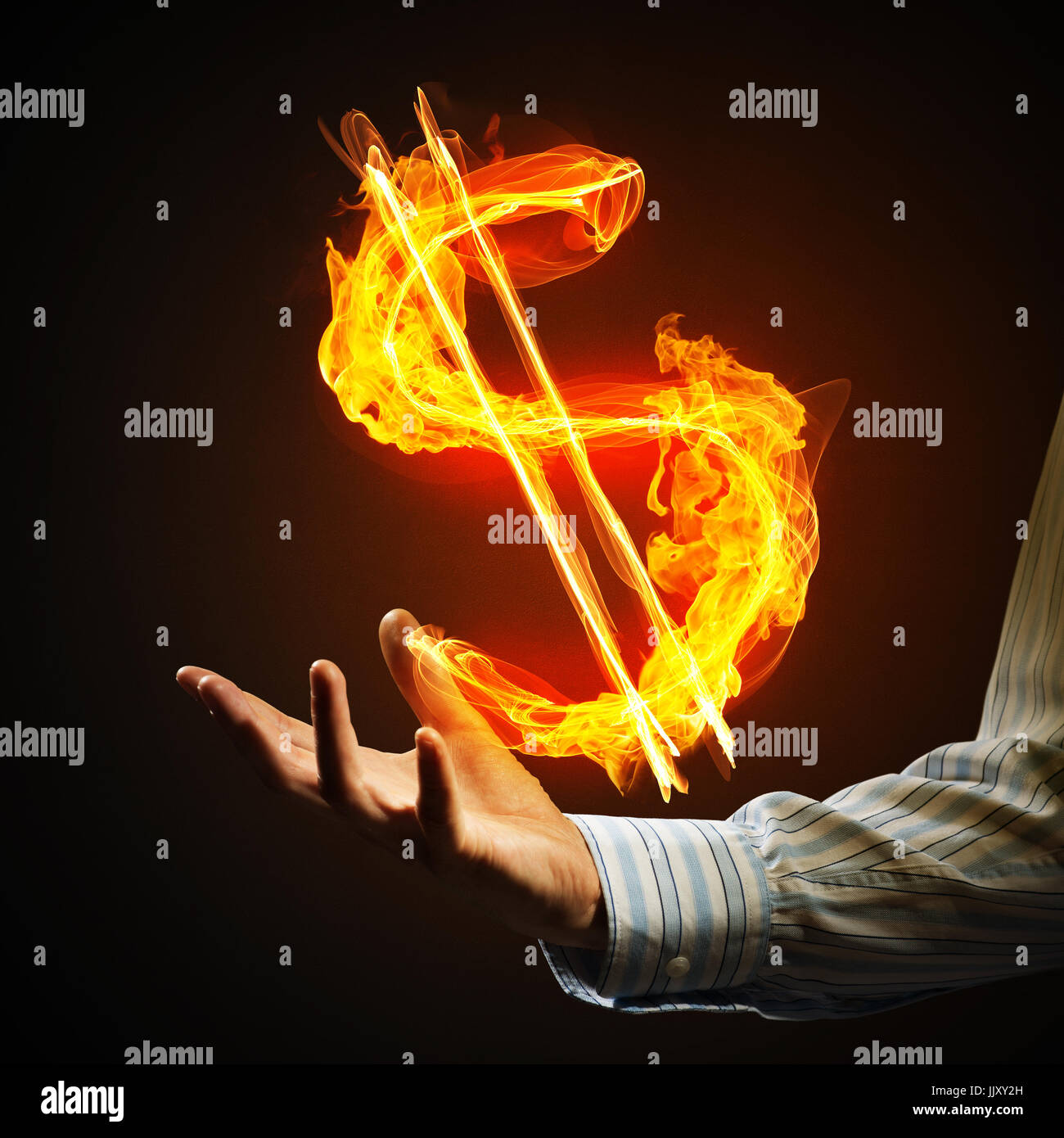 Dollar currency fire symbol hi-res stock photography and images - Alamy