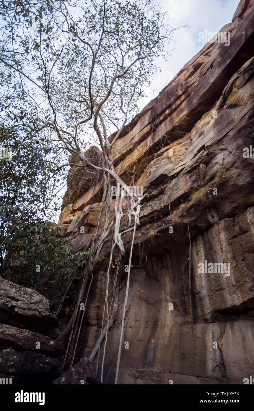 entrance to and view around an ancient Mabuyu tribe meeting ground ...