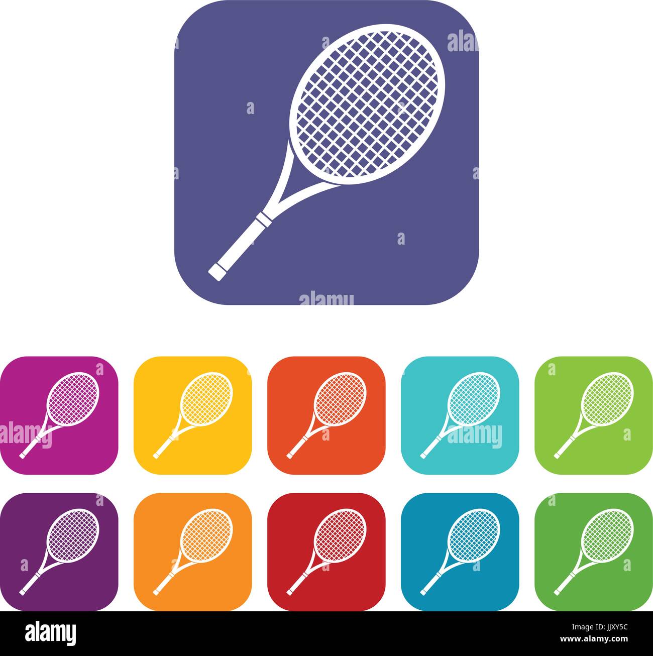Tennis racket icons set Stock Vector Image & Art - Alamy