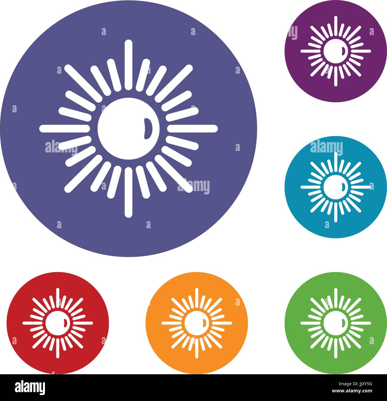 Sun icons set Stock Vector Image & Art - Alamy