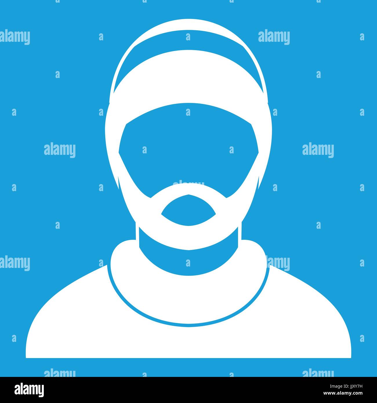 Bearded man avatar icon white Stock Vector Image & Art - Alamy