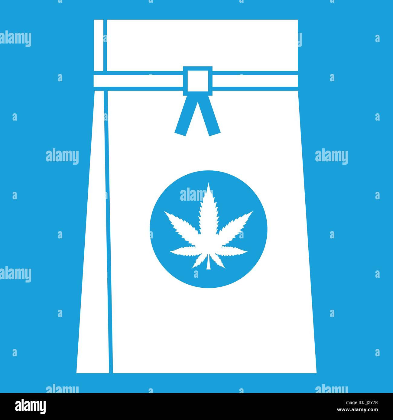 Bag with cannabis icon white Stock Vector Image & Art - Alamy