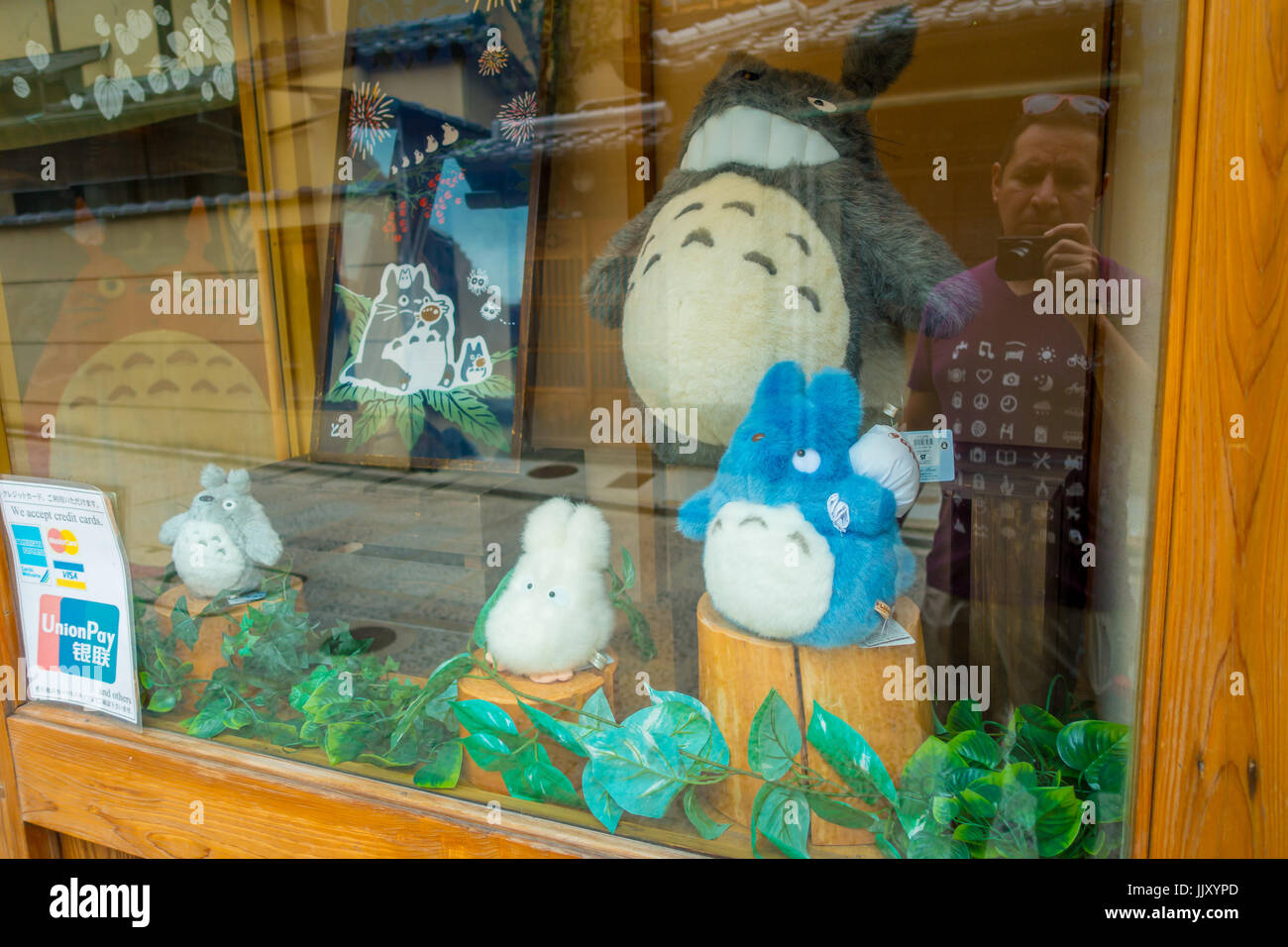 KYOTO, JAPAN - JULY 05, 2017: Beautiful teddy toys of asian anime ...