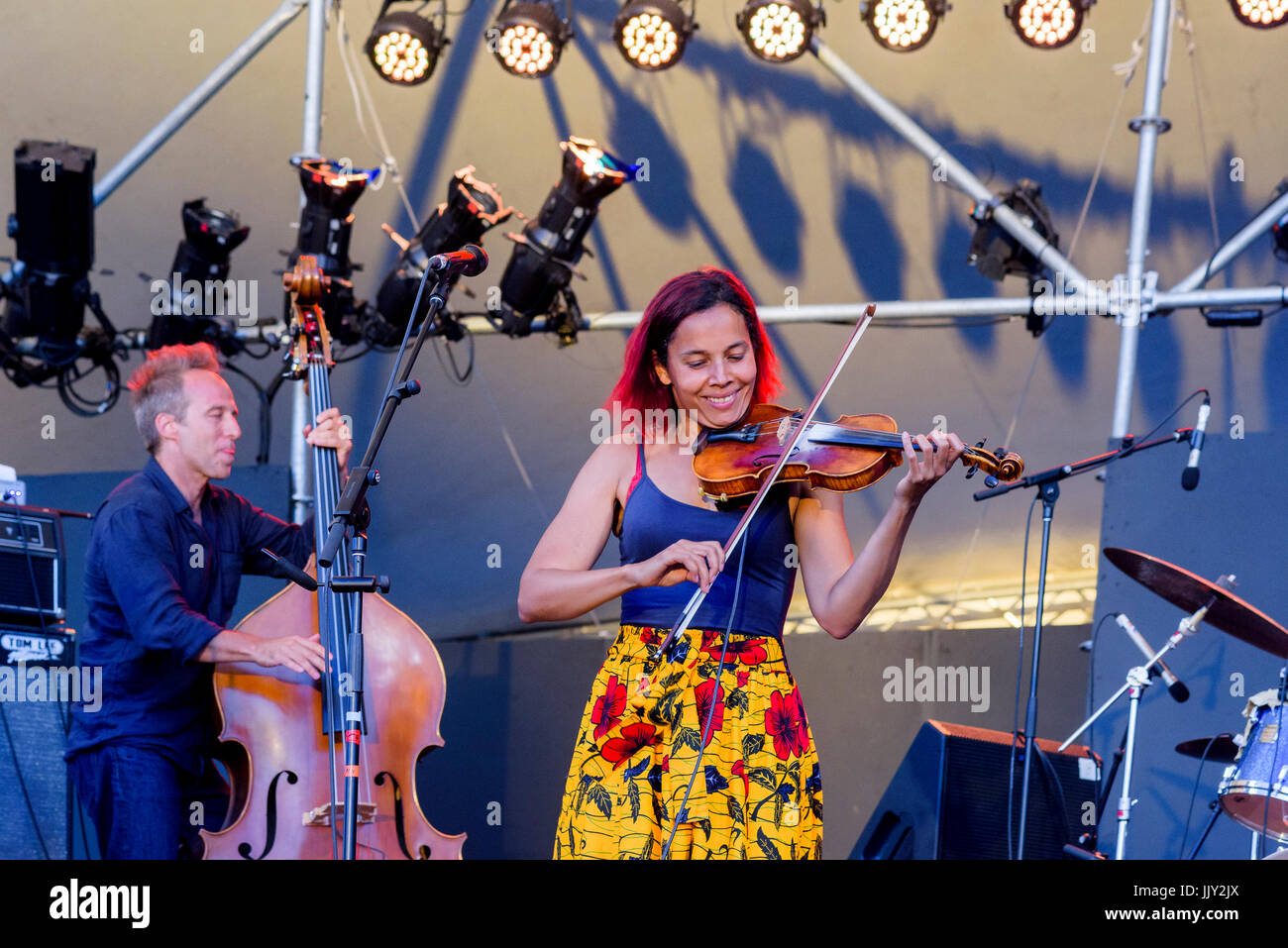 Rhiannon Giddens performing at 40th Annual Vancouver Folk Music ...