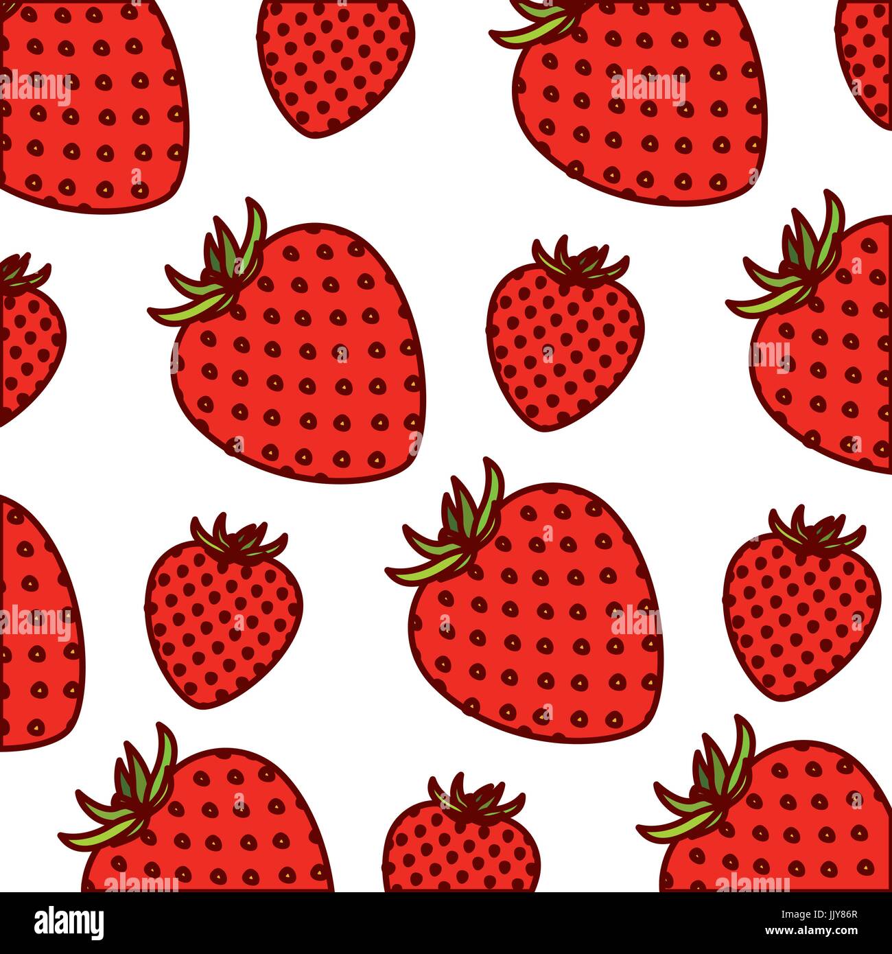 white background with pattern of strawberry fruits Stock Vector Image ...