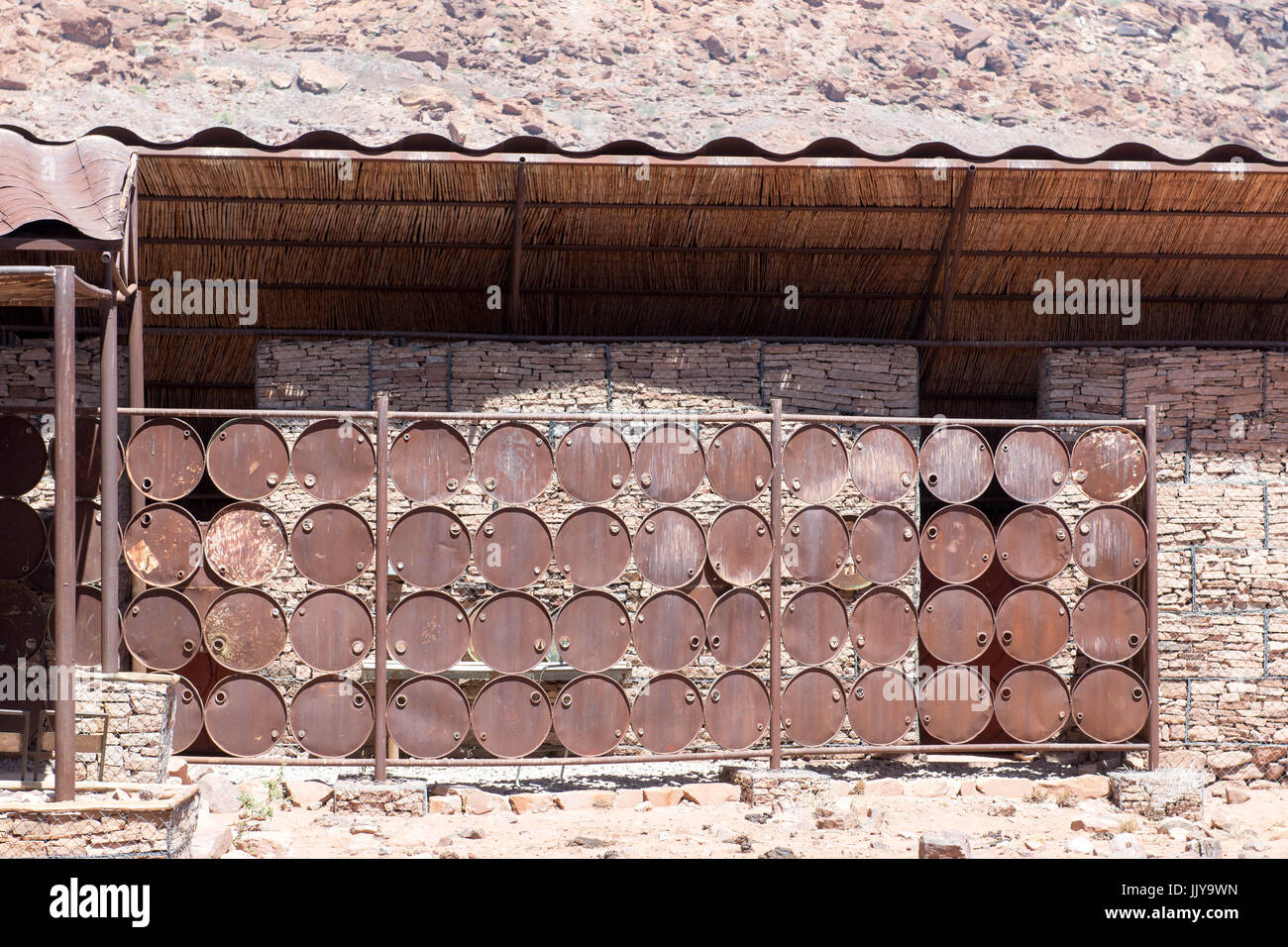Wall at the Damara Living Museum, located just north of Twyfelfontein ...