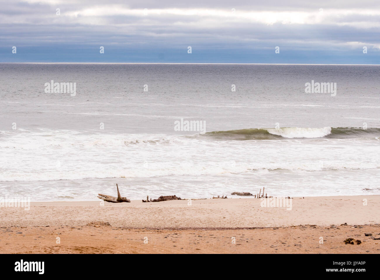 Small pieces of rubble along the Skeleton Coast of Namibia, Africa ...
