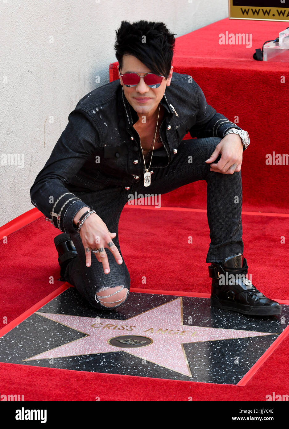 Los Angeles, USA. 20th July, 2017. Magician Criss Angel poses with his ...