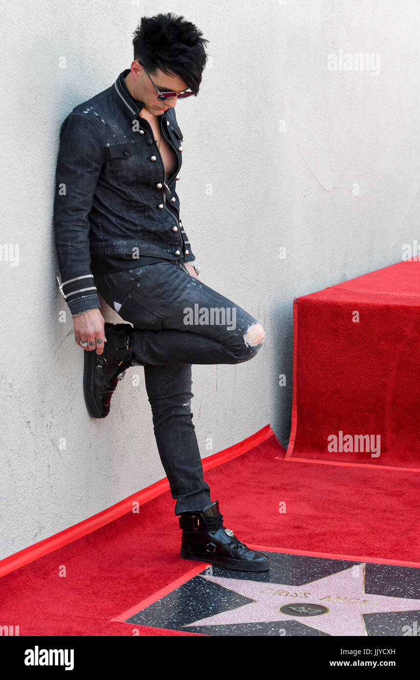 Los Angeles, USA. 20th July, 2017. Magician Criss Angel poses with his ...