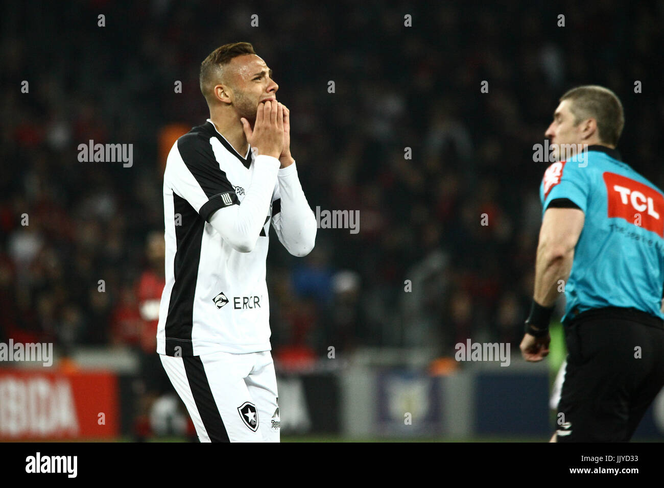 Curitiba, Brazil. 20th July, 2017. Striker Guilherme do Botafogo ...
