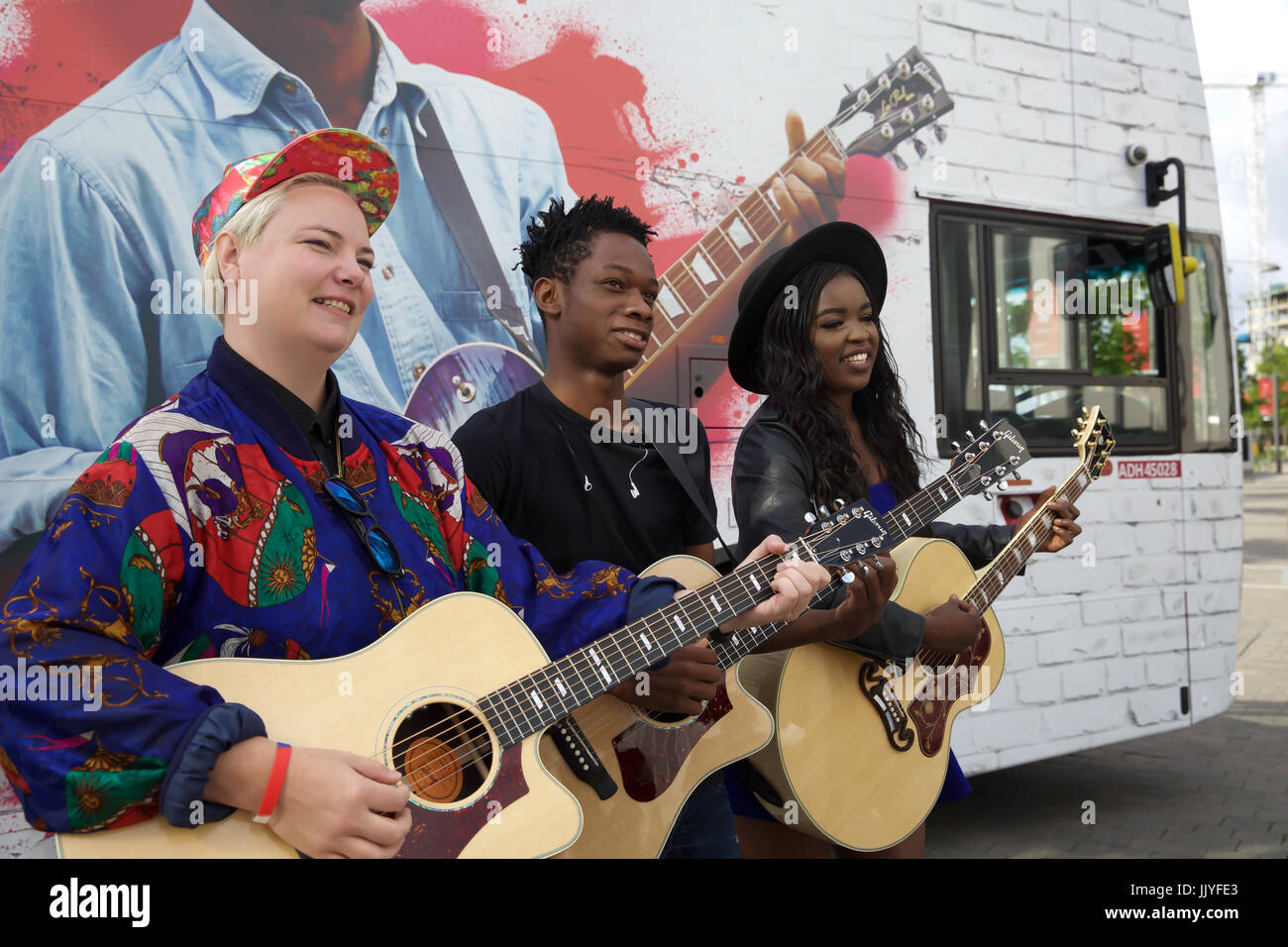 London, UK. 21st July, 2017. Kal Lavelle, Jay johnson & Modupe Obasola ...