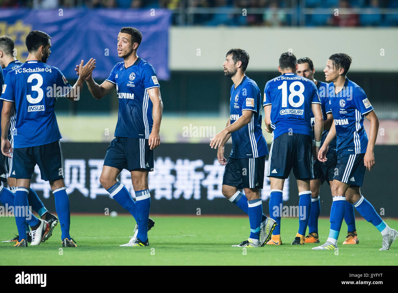 FC Schalke Midfielder Amine Harit (2-L) celebrating his goal with his ...