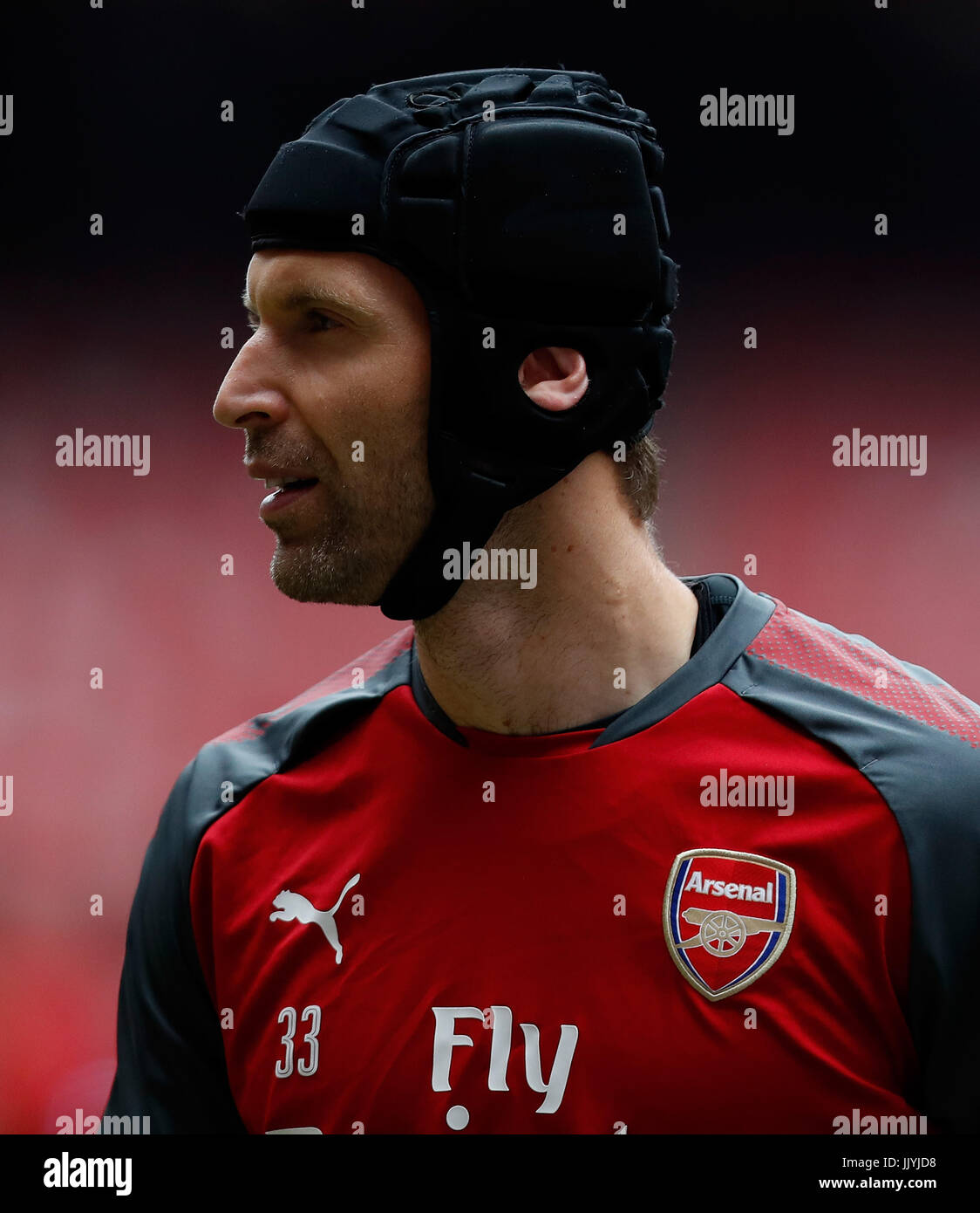 Beijing, China. 21st July, 2017. Petr Cech, goalie of Arsenal looks on ...