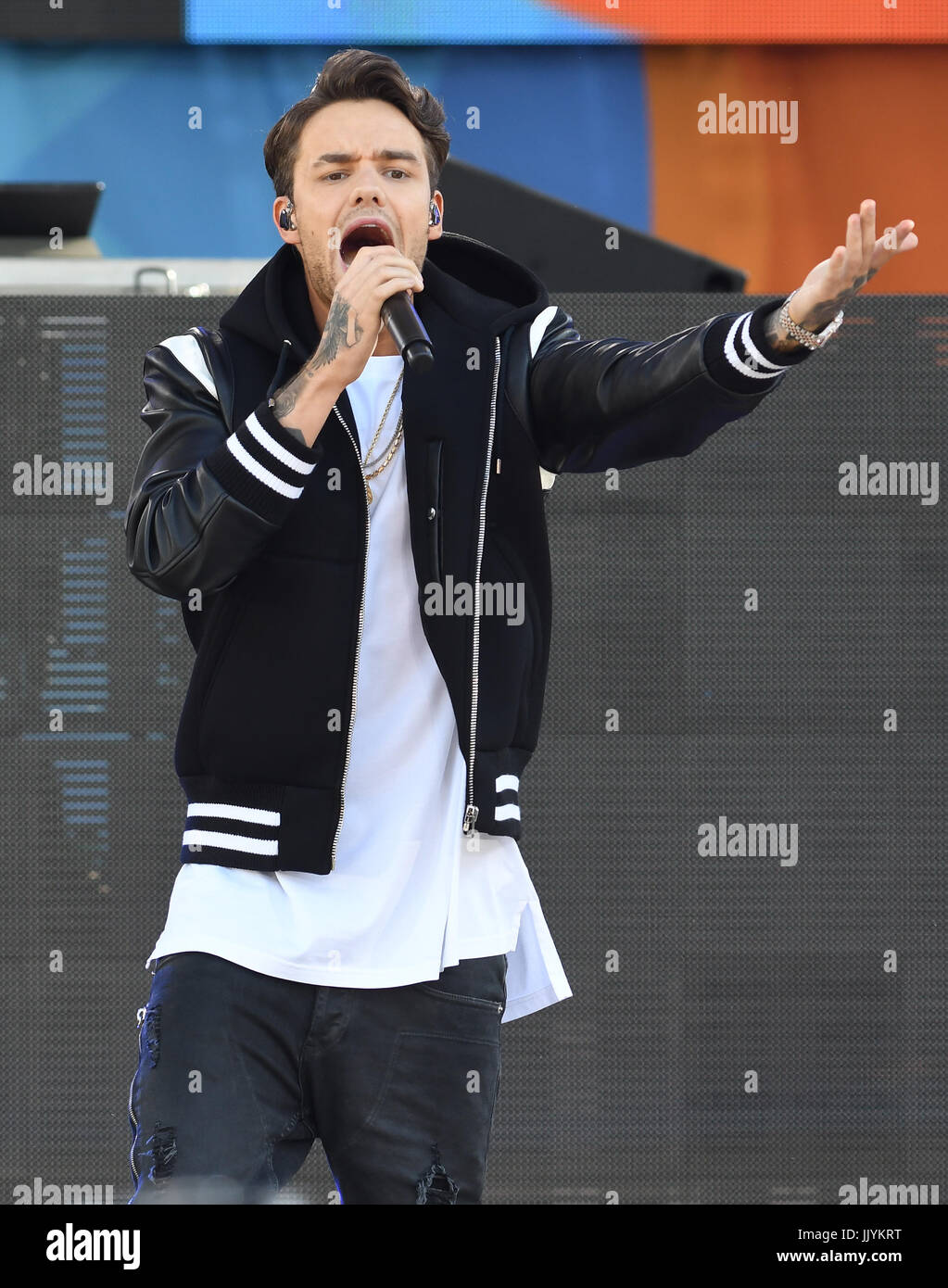 NEW YORK, NY - JULY 21: Laim Payne performs in Central Park at Rumsey ...