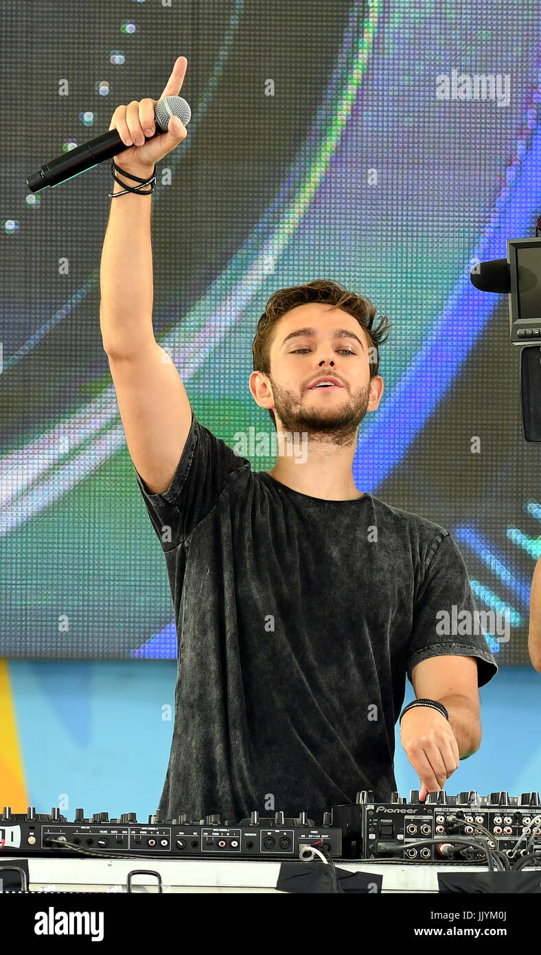NEW YORK, NY - JULY 21: Zedd performs in Central Park at Rumsey ...
