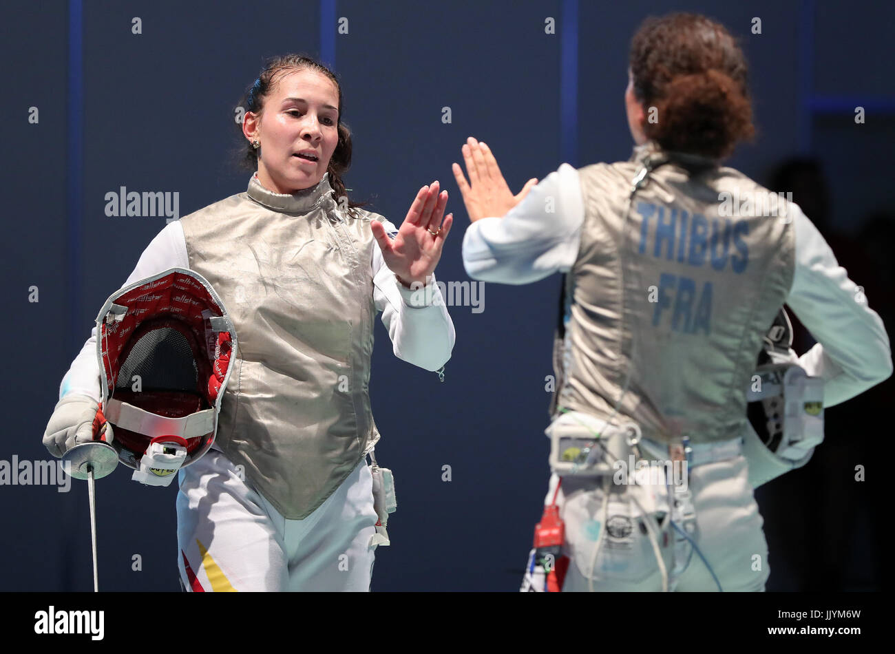 Leipzig, Germany. 21st July, 2017. The German foil fencer Anne Sauer ...