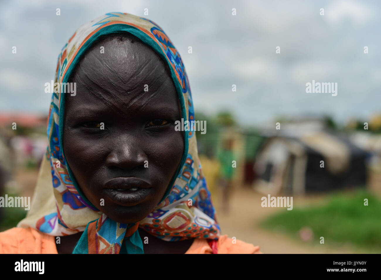 July 13, 2017 - Juba, Jubek, South Sudan - A woman listens as ...