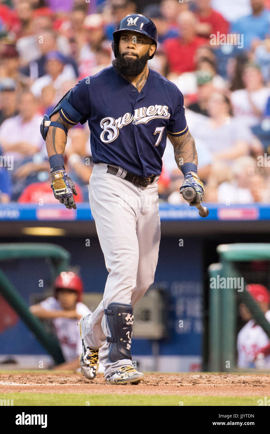 Philadelphia, Pennsylvania, USA. 21st July, 2017. Milwaukee Brewers ...