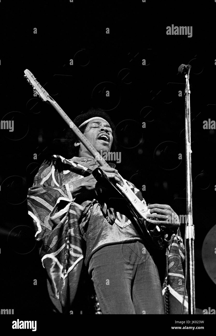 Jimi Hendrix performing at the Boston Garden in Boston, MA on June 27, 1970. ***NEVER-BEFORE ...