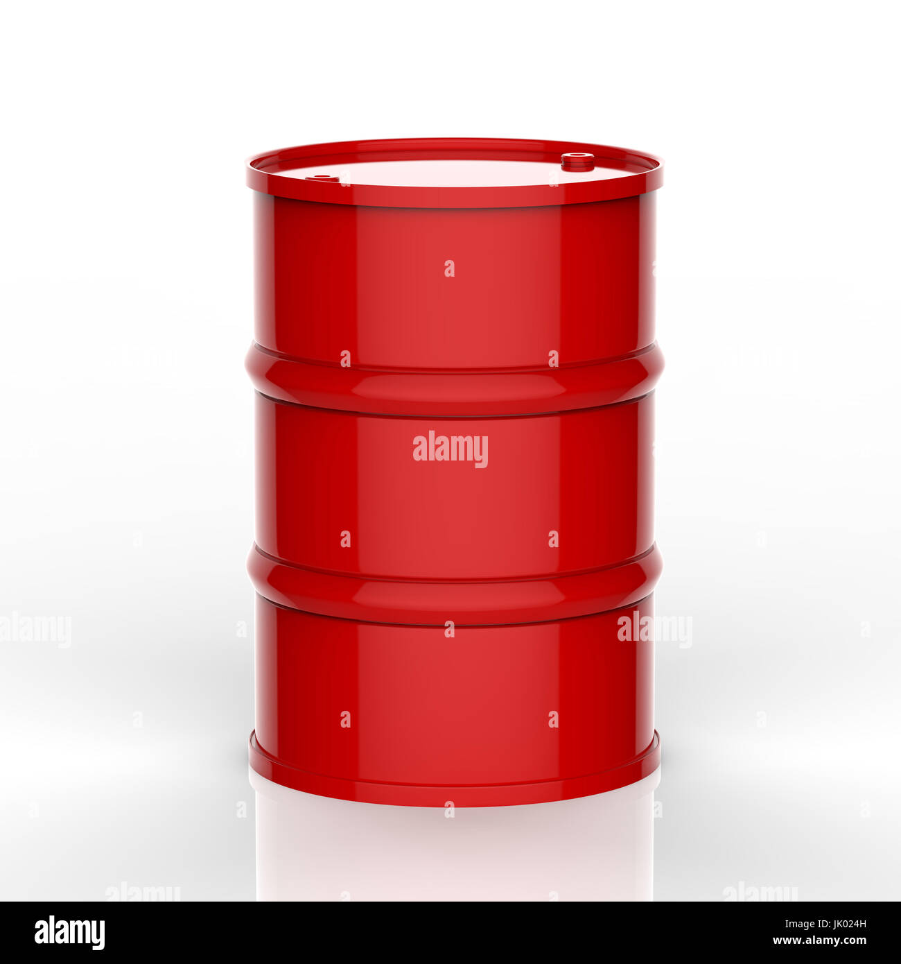 3d rendering red barrel on white background Stock Photo - Alamy