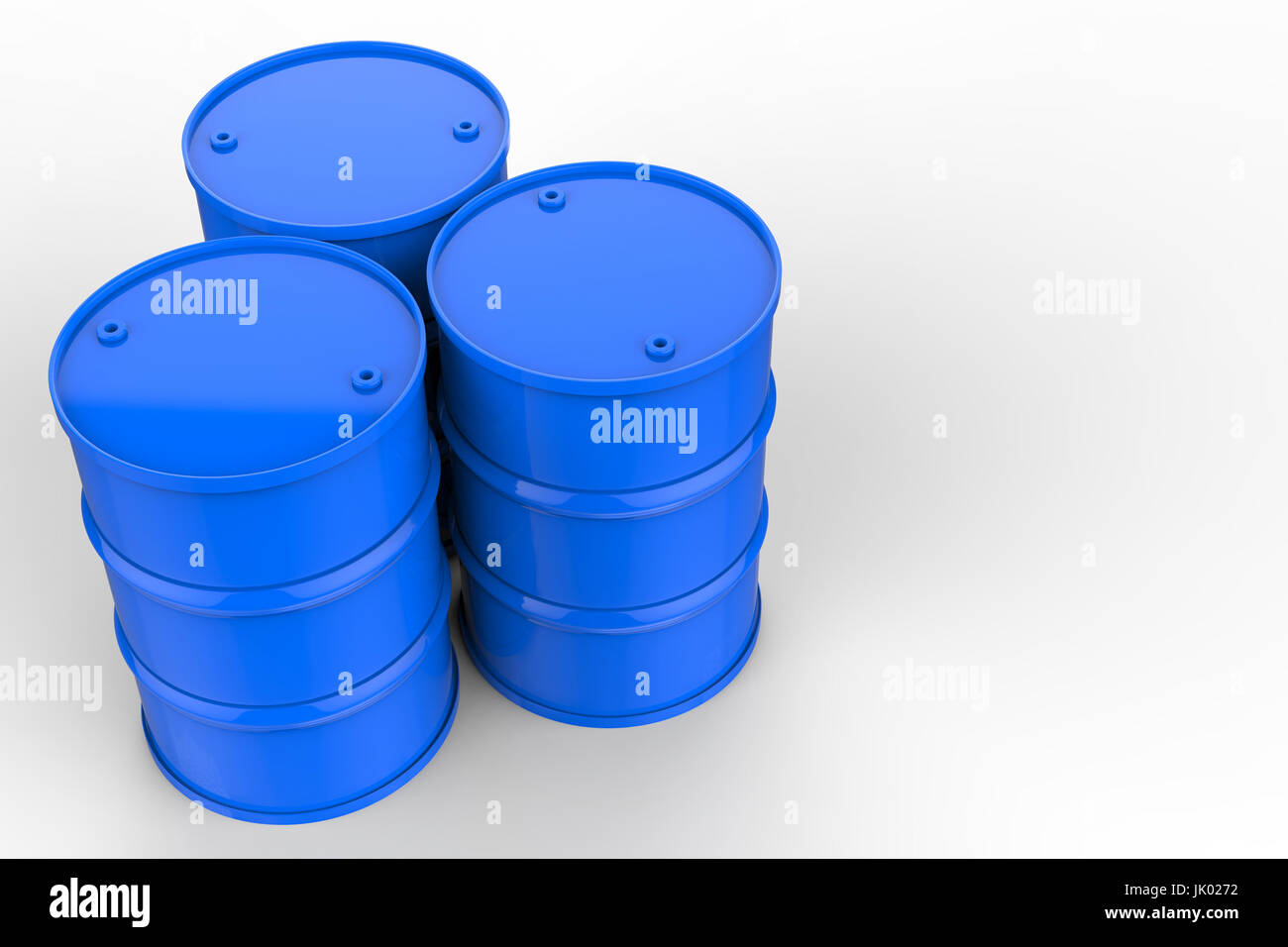 3d rendering group of blue oil barrels Stock Photo - Alamy
