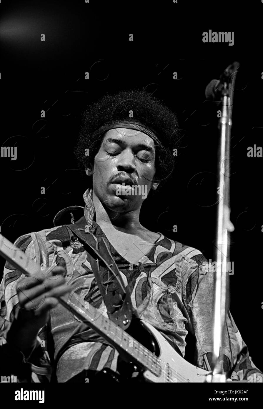 Jimi Hendrix performing at the Boston Garden in Boston, MA on June 27, 1970. ***NEVER-BEFORE ...