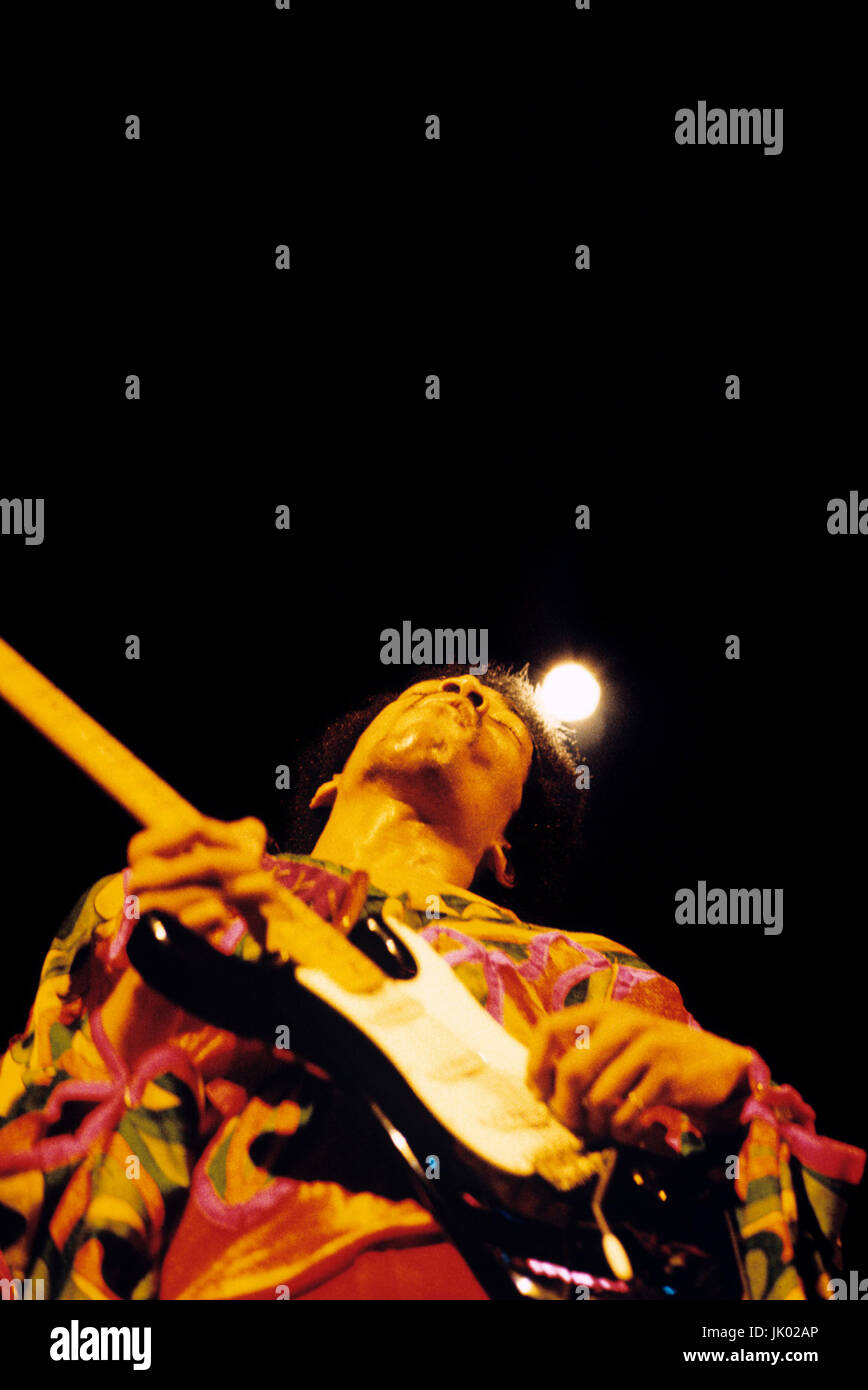 Jimi Hendrix performing at the Boston Garden in Boston, MA on June 27, 1970. ***NEVER-BEFORE ...