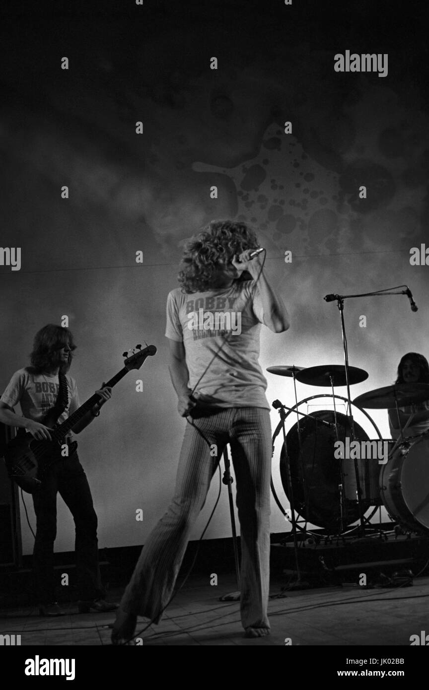 Led Zeppelin performing at the Newport Jazz Festival in Newport, RI on ...