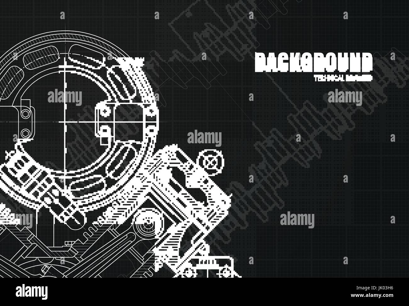 Blueprint mechanical drawing vector hi-res stock photography and images ...