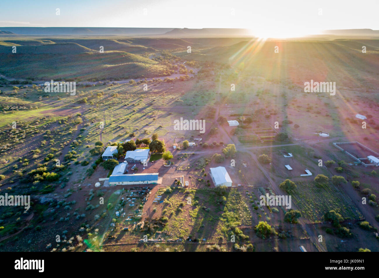 Dabis Guest Farm in Helmeringhausen is seen from above, southern ...