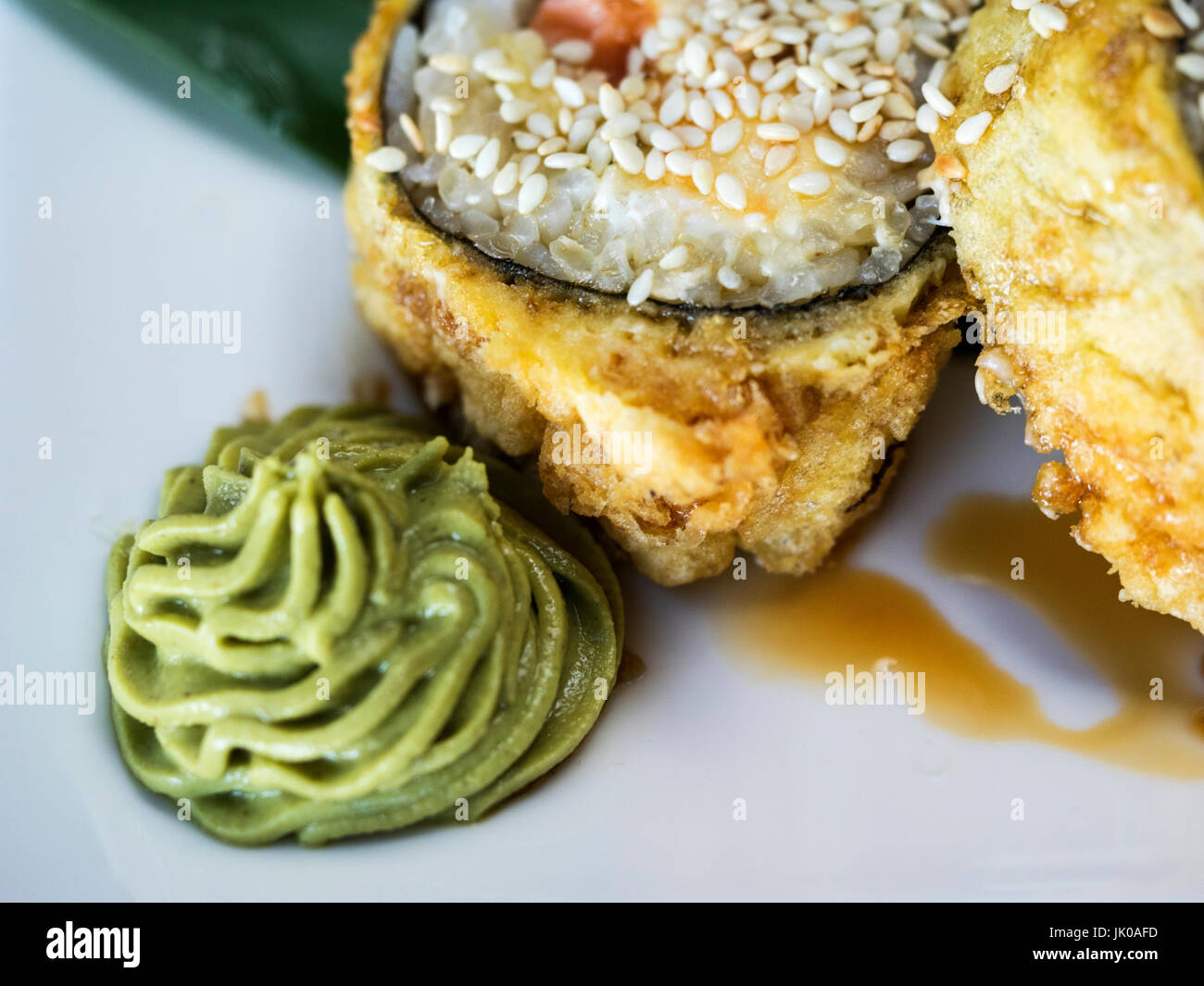 Delicious warm sushi roll hi-res stock photography and images - Alamy