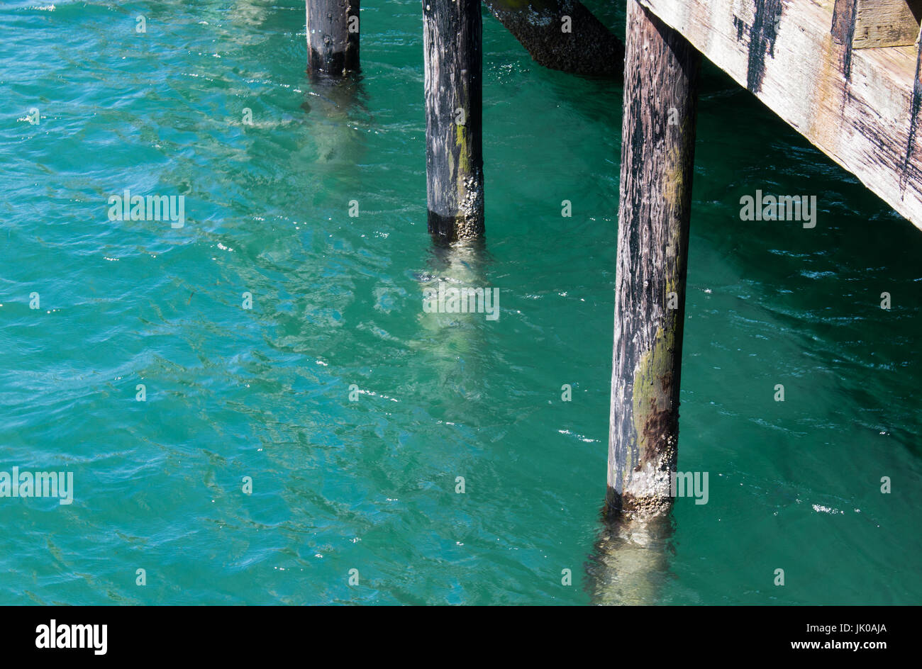 Pier and water detail Stock Photo - Alamy