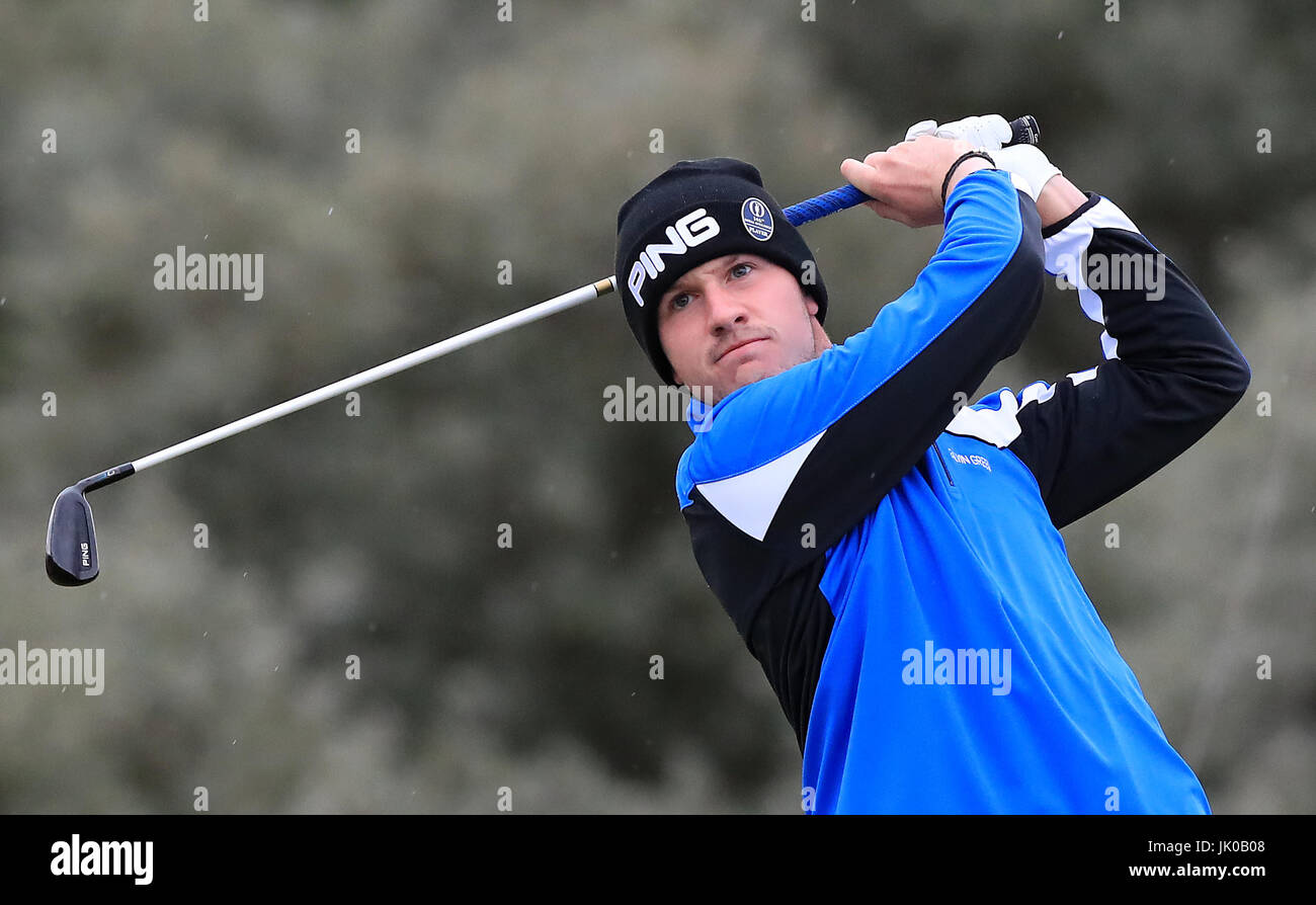Scotland's Connor Syme tees off the 2nd during day two of The Open ...