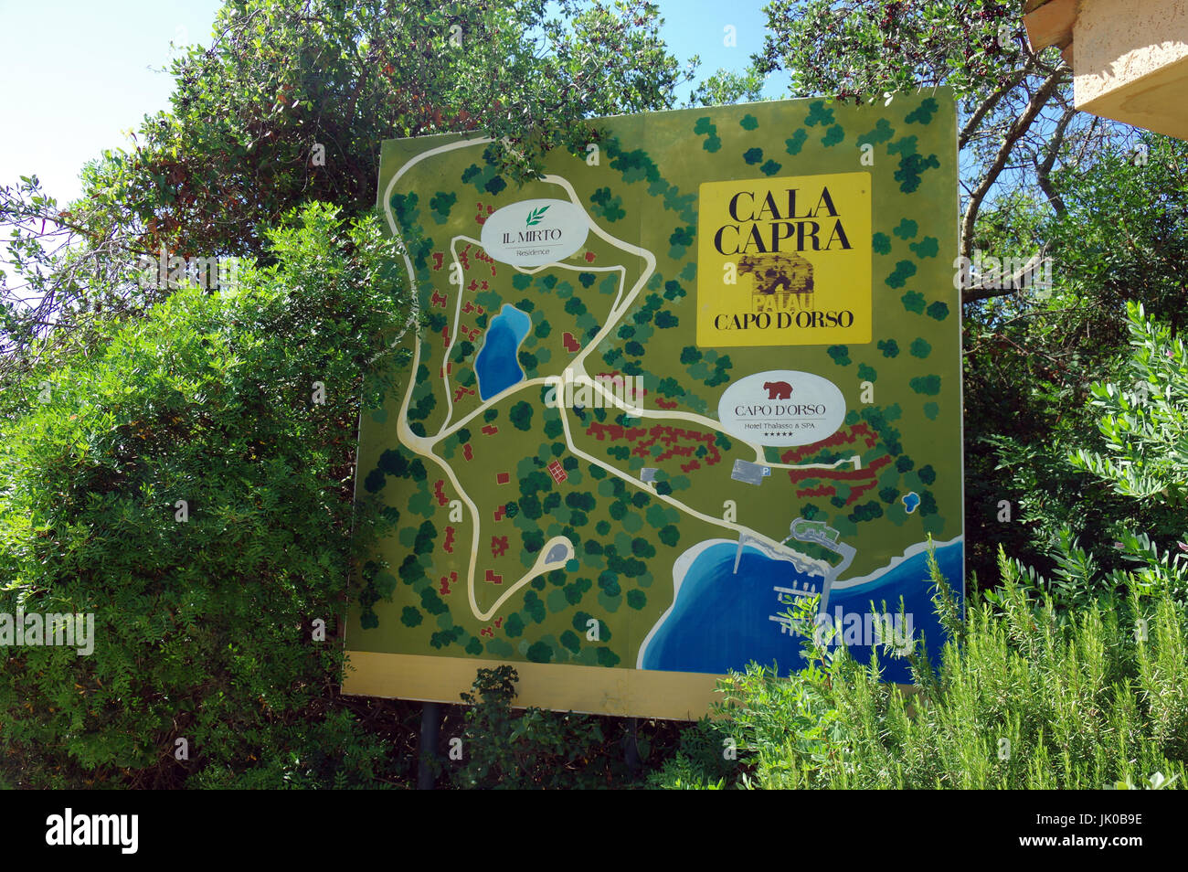 Palau, Sardinia. Cala Capra resort and beach Stock Photo - Alamy