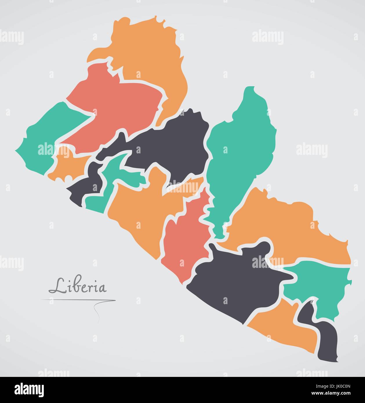 Liberia map hi-res stock photography and images - Alamy