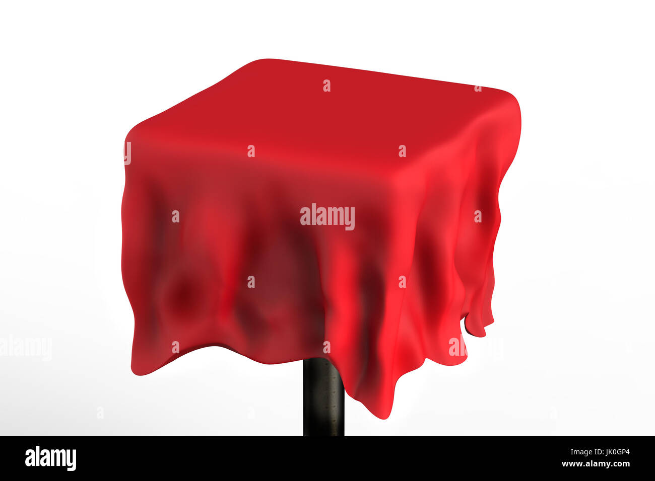 3d rendering square table with red cloth isolated on white Stock Photo ...