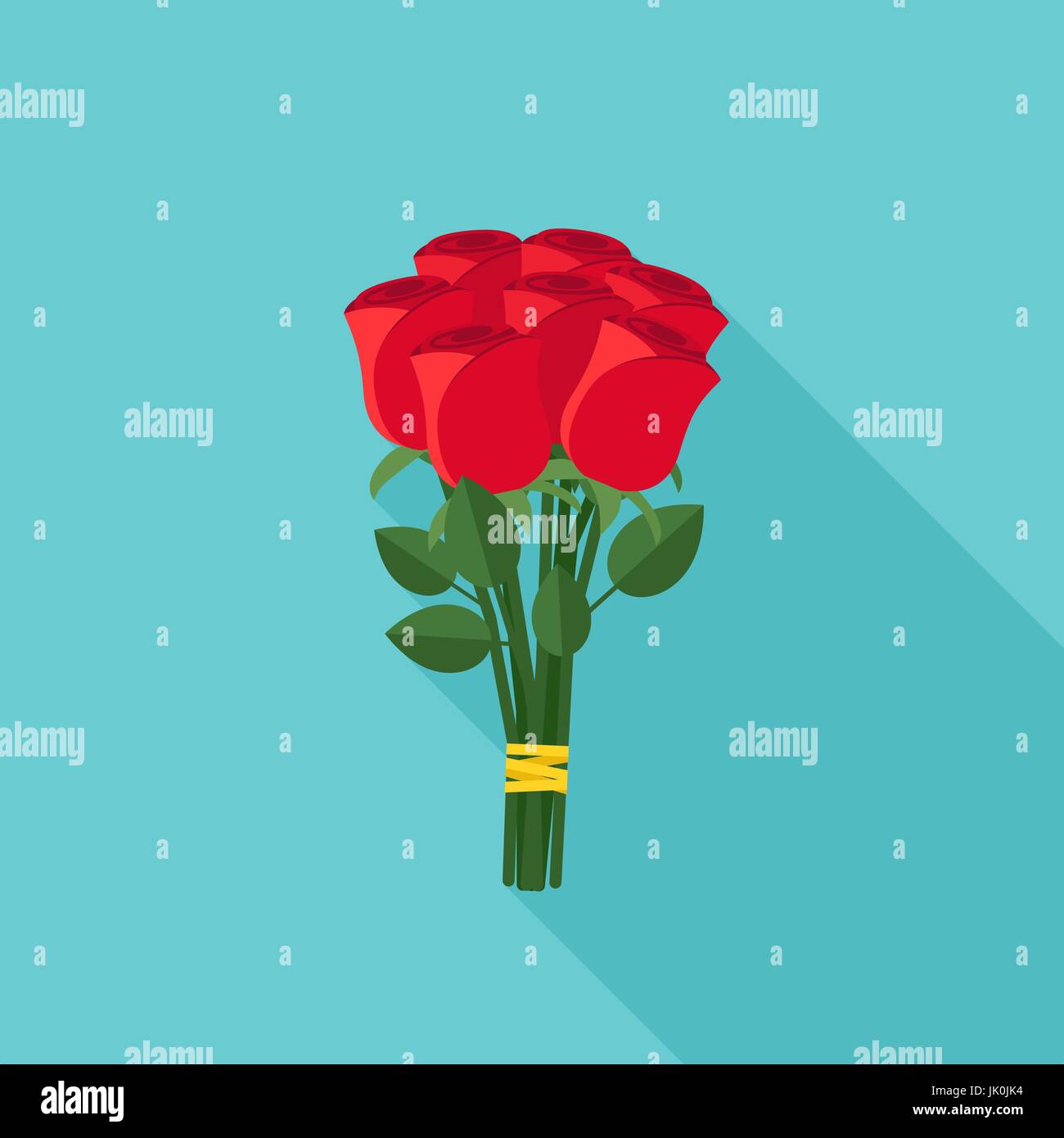 Flower bouquet red roses Stock Vector Images - Alamy