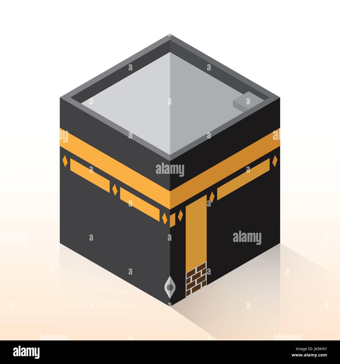 Flat 3d Isometric Kaaba, Mecca, Hajj concept isometric for graphic ...