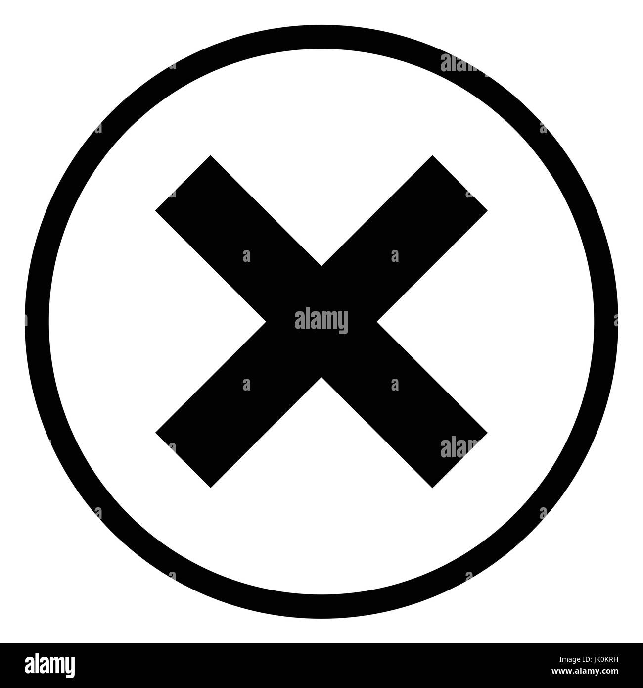 X-cross rounded icon, iconic symbol on white background. Vector Iconic ...