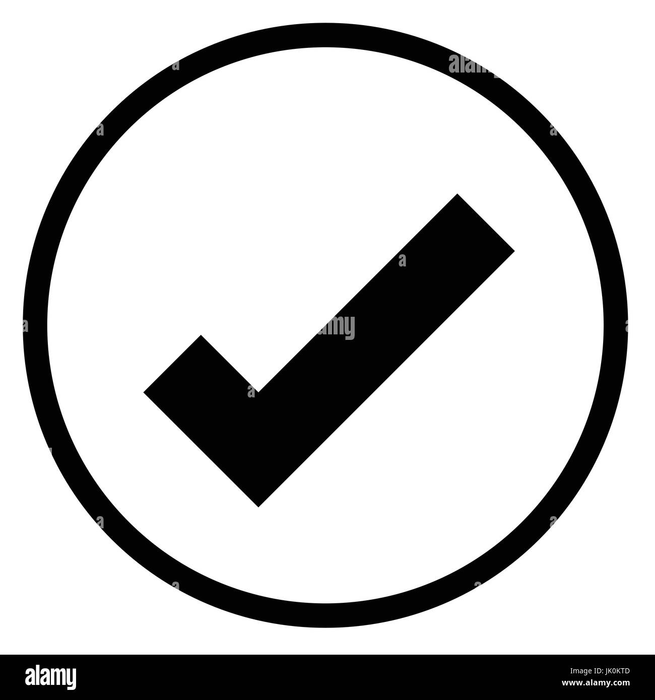 Check mark rounded icon, iconic symbol on white background. Vector ...