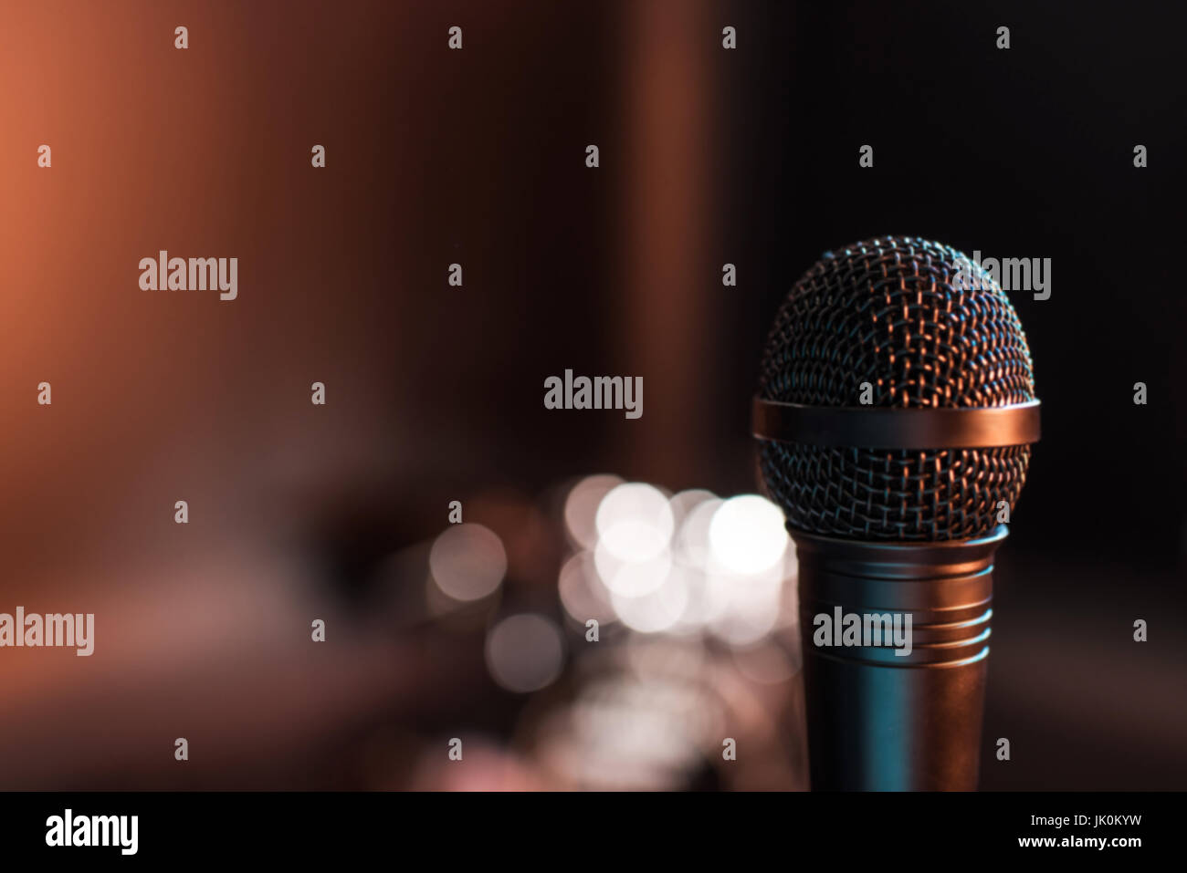 Microphone on empty stage concert hi-res stock photography and images ...