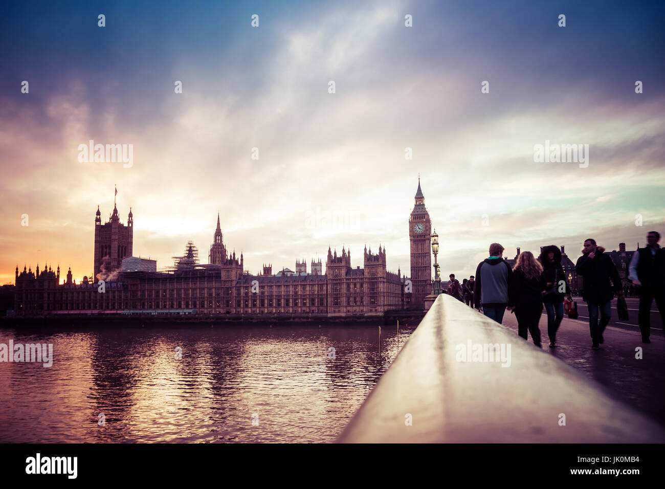 the Parliament Building - Big Ben and Westminster bridge at sunset ...