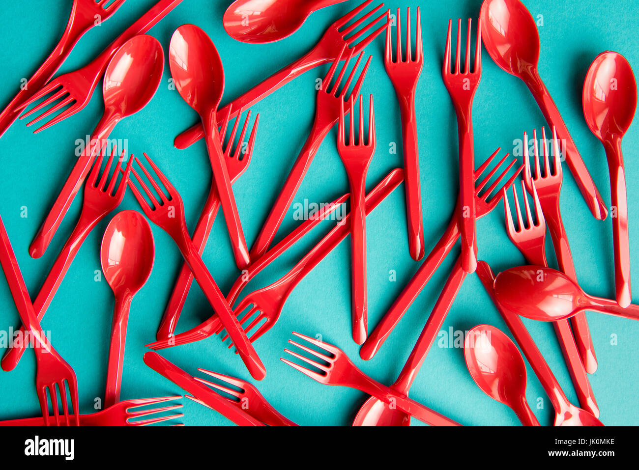 Plastic forks pile hi-res stock photography and images - Alamy