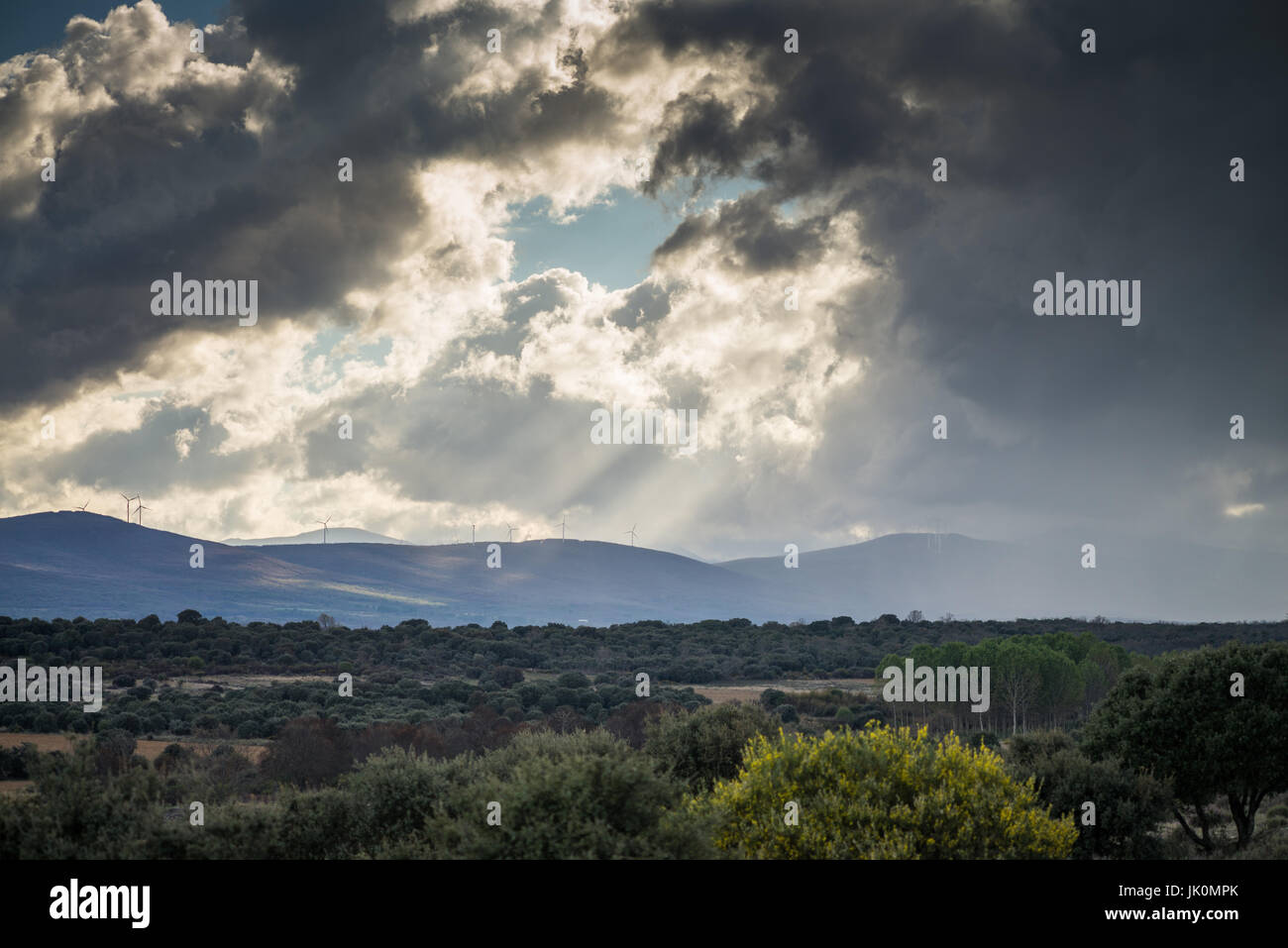 Landscape near of the Cruz de Ferro, Spain. Camino de Santiago Stock ...
