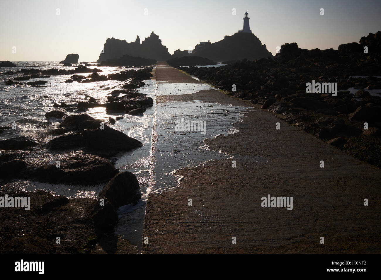 La Corbiere Lighthouse, Jersey, Channel Islands Stock Photo - Alamy