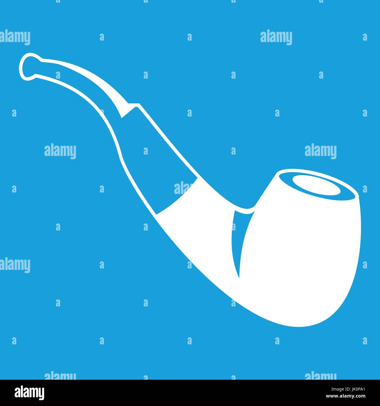 Smoking pipe icon blue Stock Vector Images - Alamy
