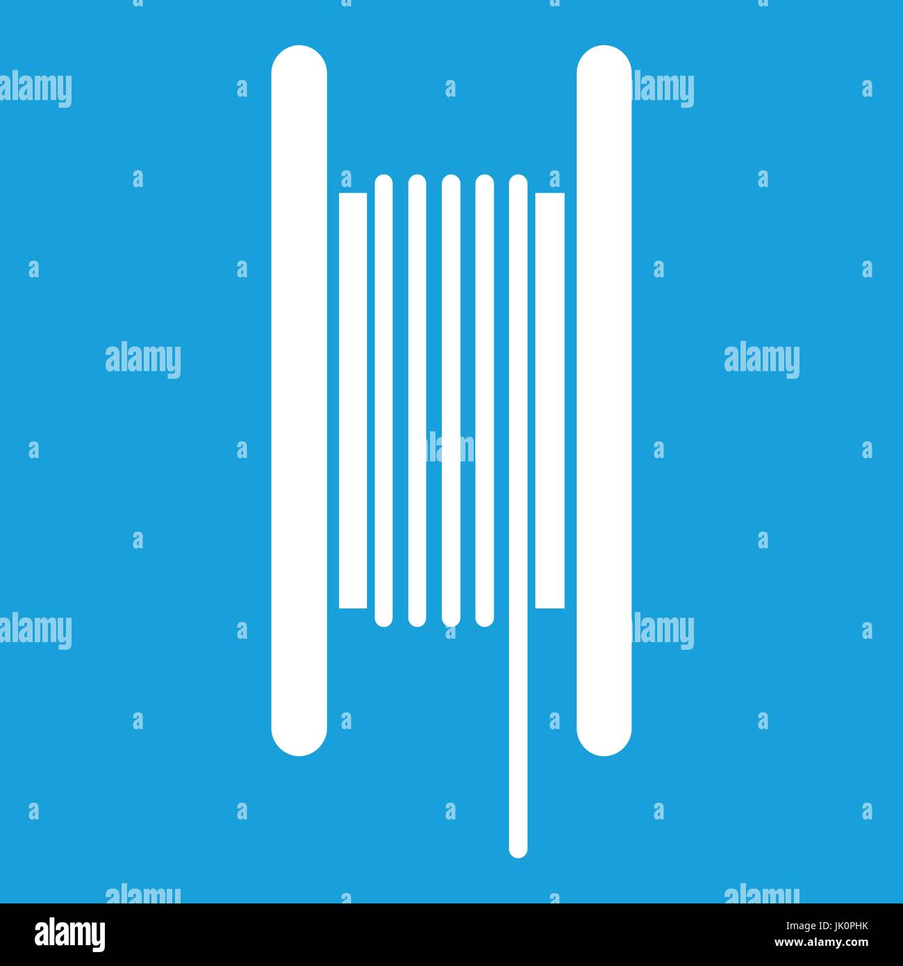 Electric cable in coil icon white Stock Vector Image & Art - Alamy