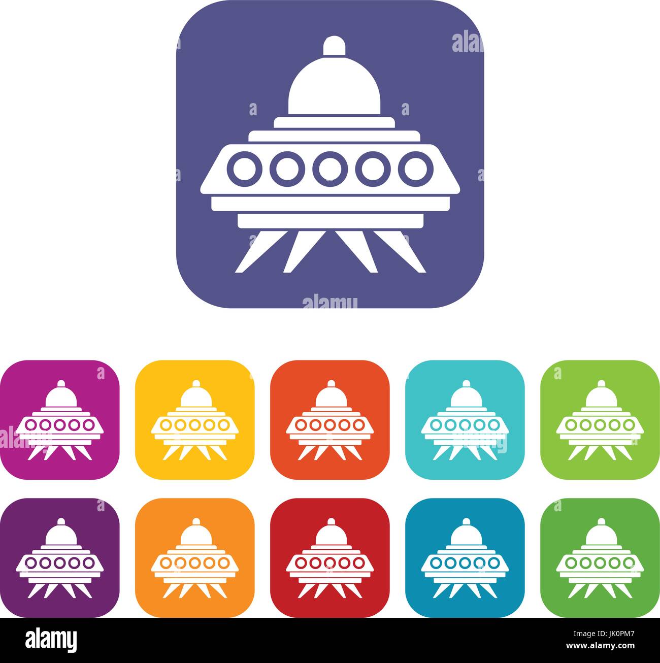 Alien spaceship icons set Stock Vector Image & Art - Alamy
