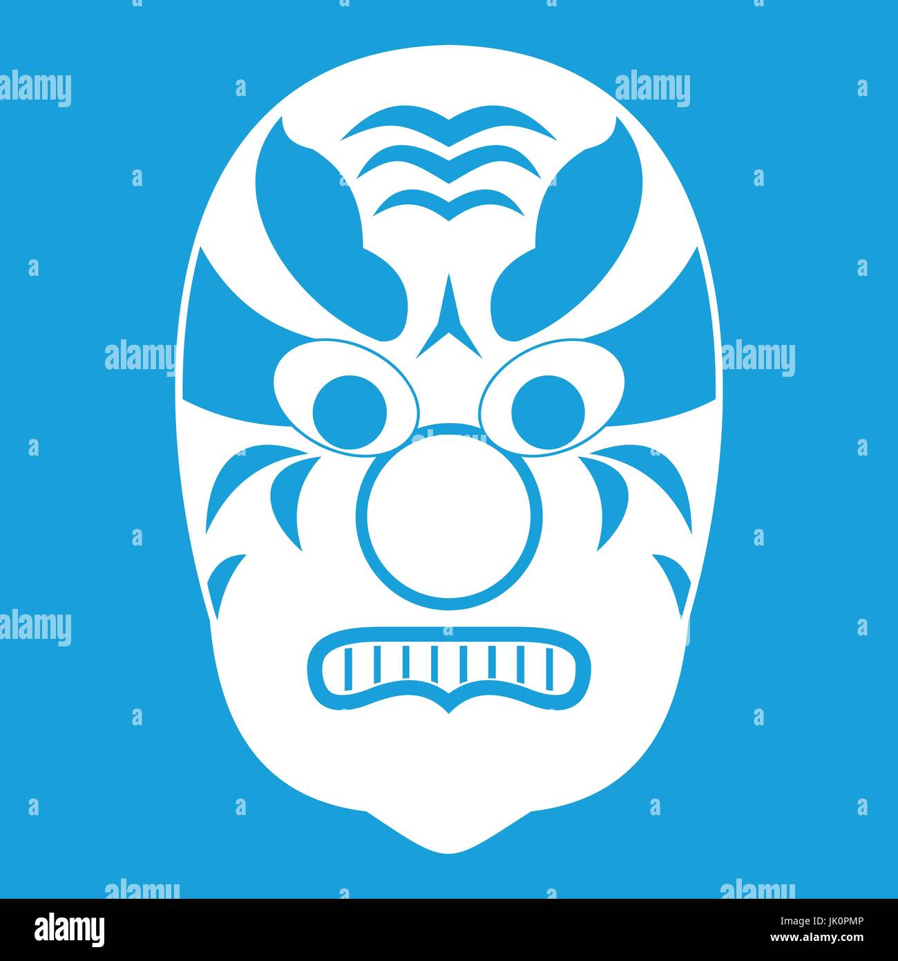 Tribal mask icon white Stock Vector Image & Art - Alamy